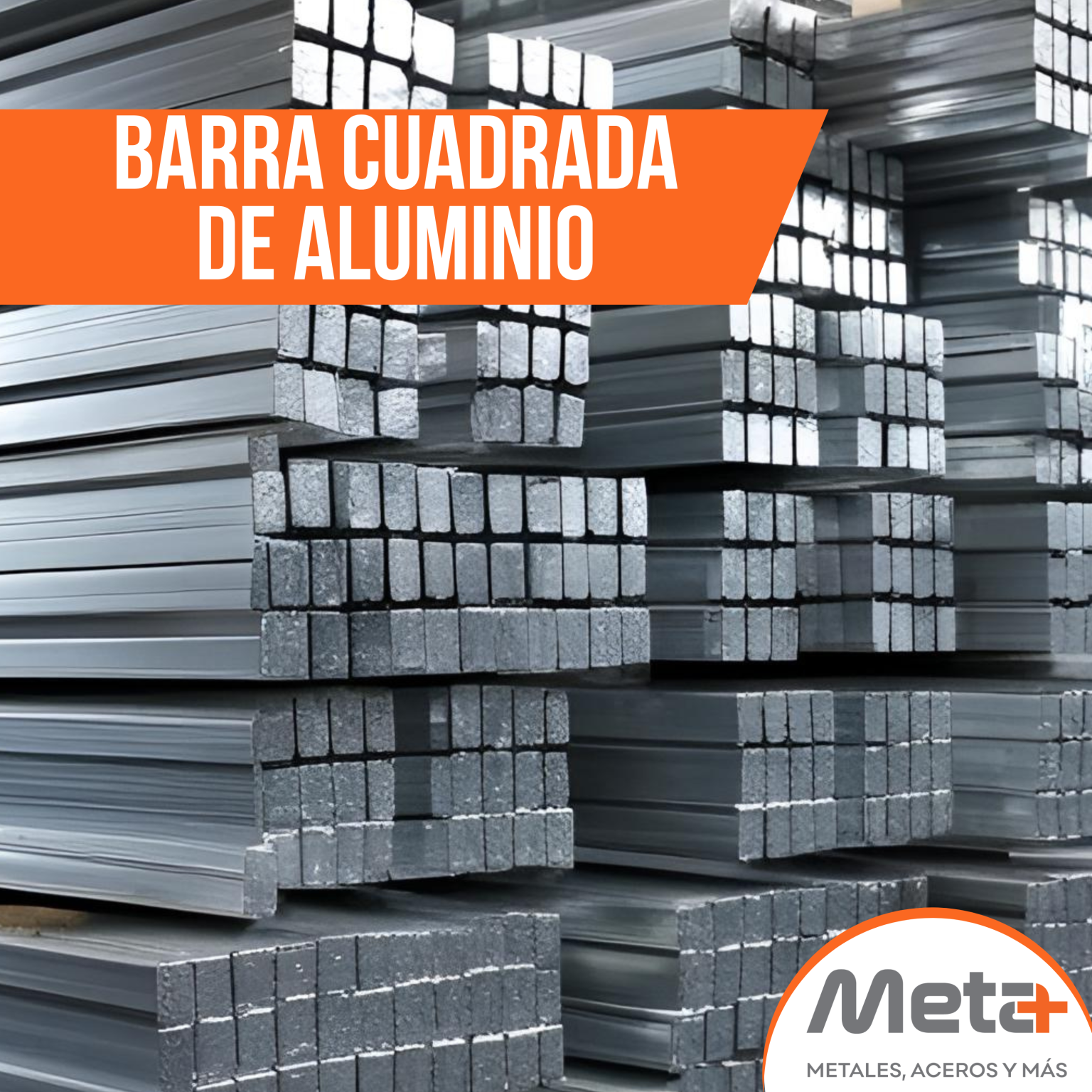 Barra cuadrada de aluminio en aleación 6061 y 6063, múltiples medidas