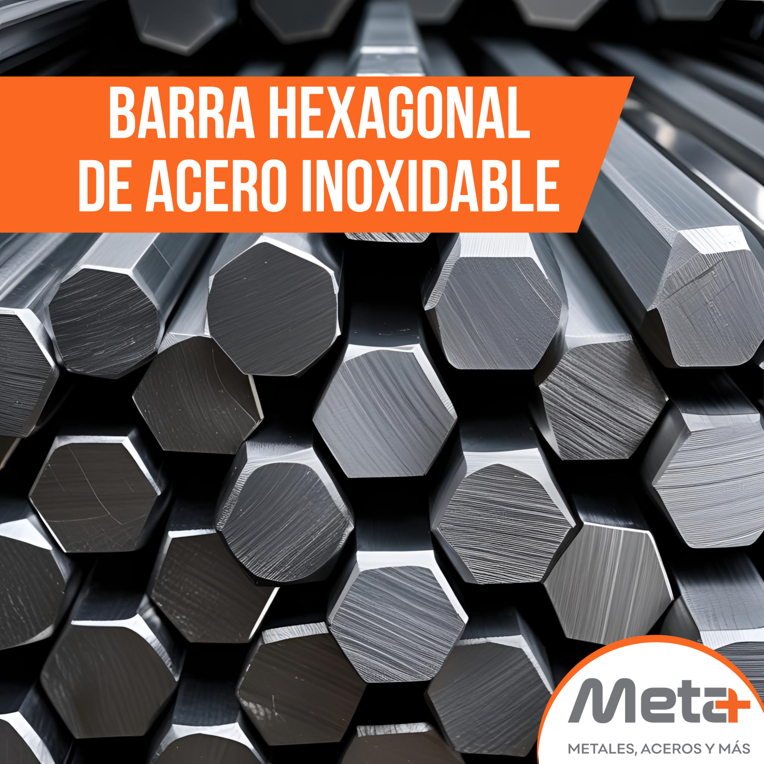 Barra hexagonal de acero, aleación 12L14, de 6.4mm hasta 101.6 mm